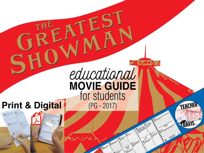 The Greatest Showman Movie Guide | Questions | Worksheet (PG - 2017) by ...