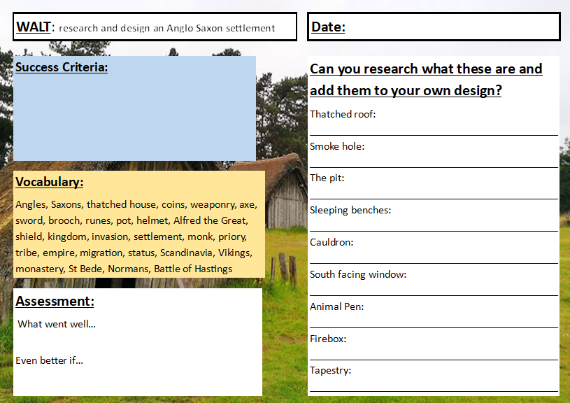 x5 ANGLO SAXON WRITING SUPPORT SHEETS KS2 | Teaching Resources
