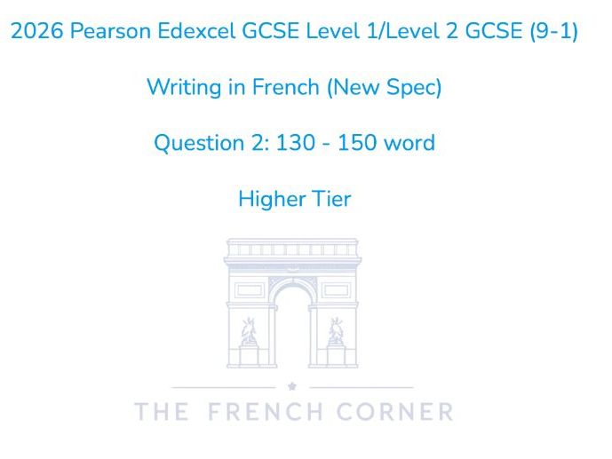 2026 Pearson Edexcel GCSE French – Ultimate Writing & Speaking Bundle ...