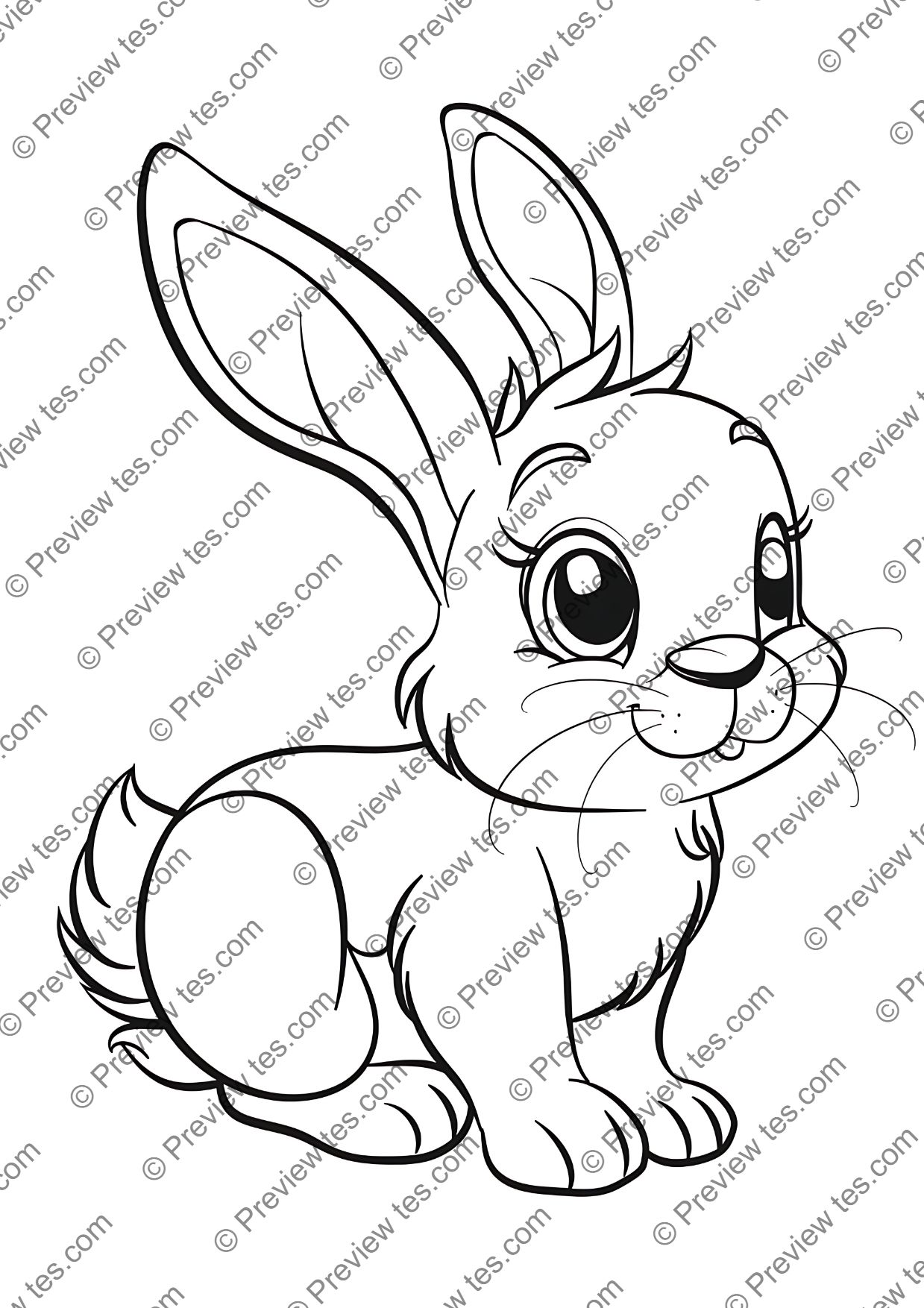 Rabbit Coloring Pages | Spring Animal Colouring Sheets for Art or Calm ...