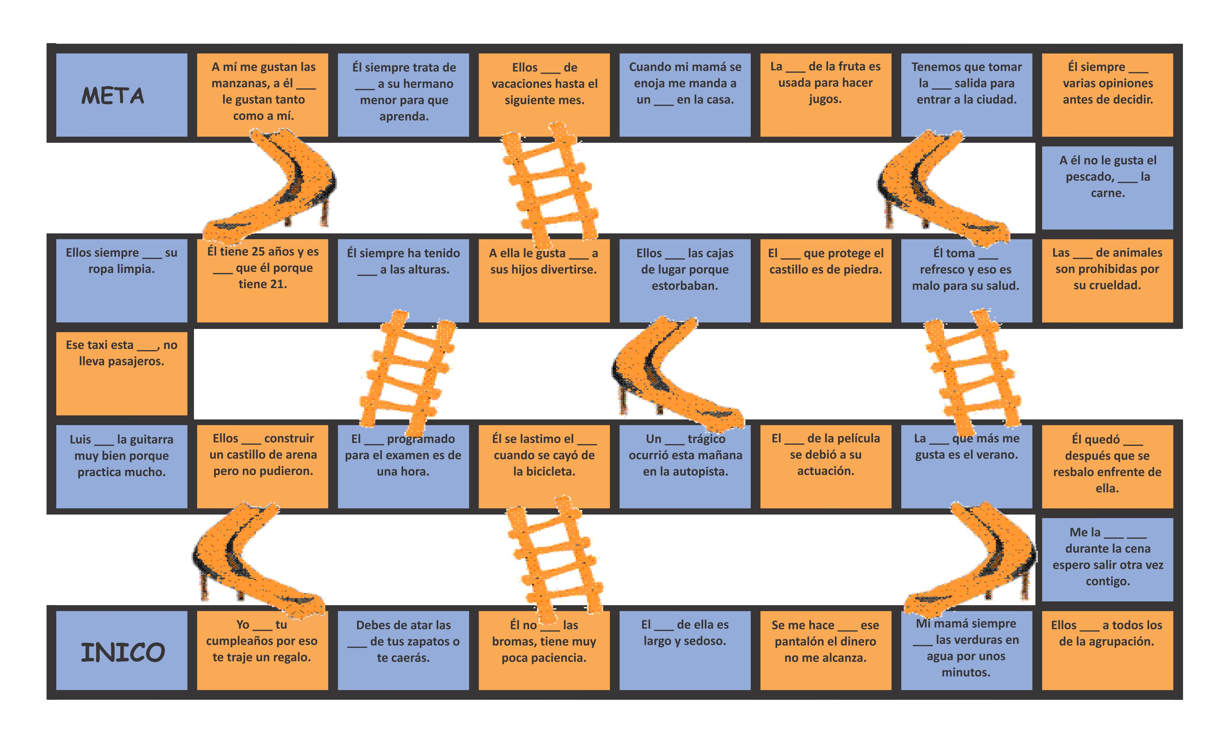 Confusing Words Spanish Chutes and Ladders Board Game | Teaching Resources