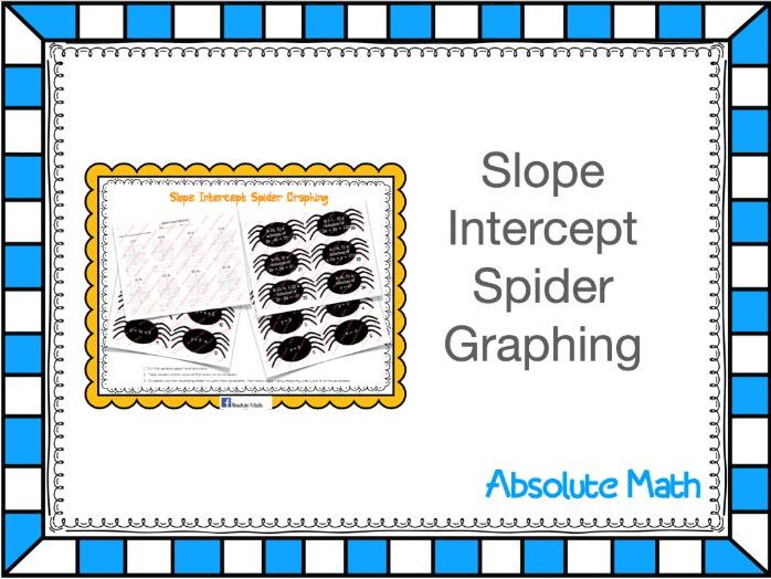 Slope Intercept Spider Graphing | Teaching Resources