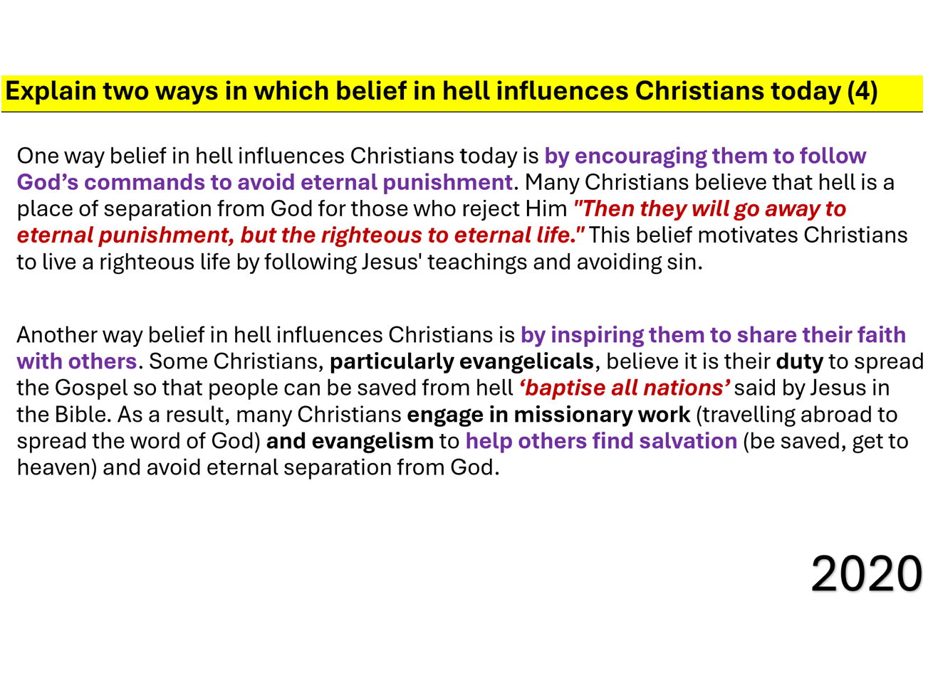 Christianity Bundle, all 4+5 mark answers + independent topic pack ...