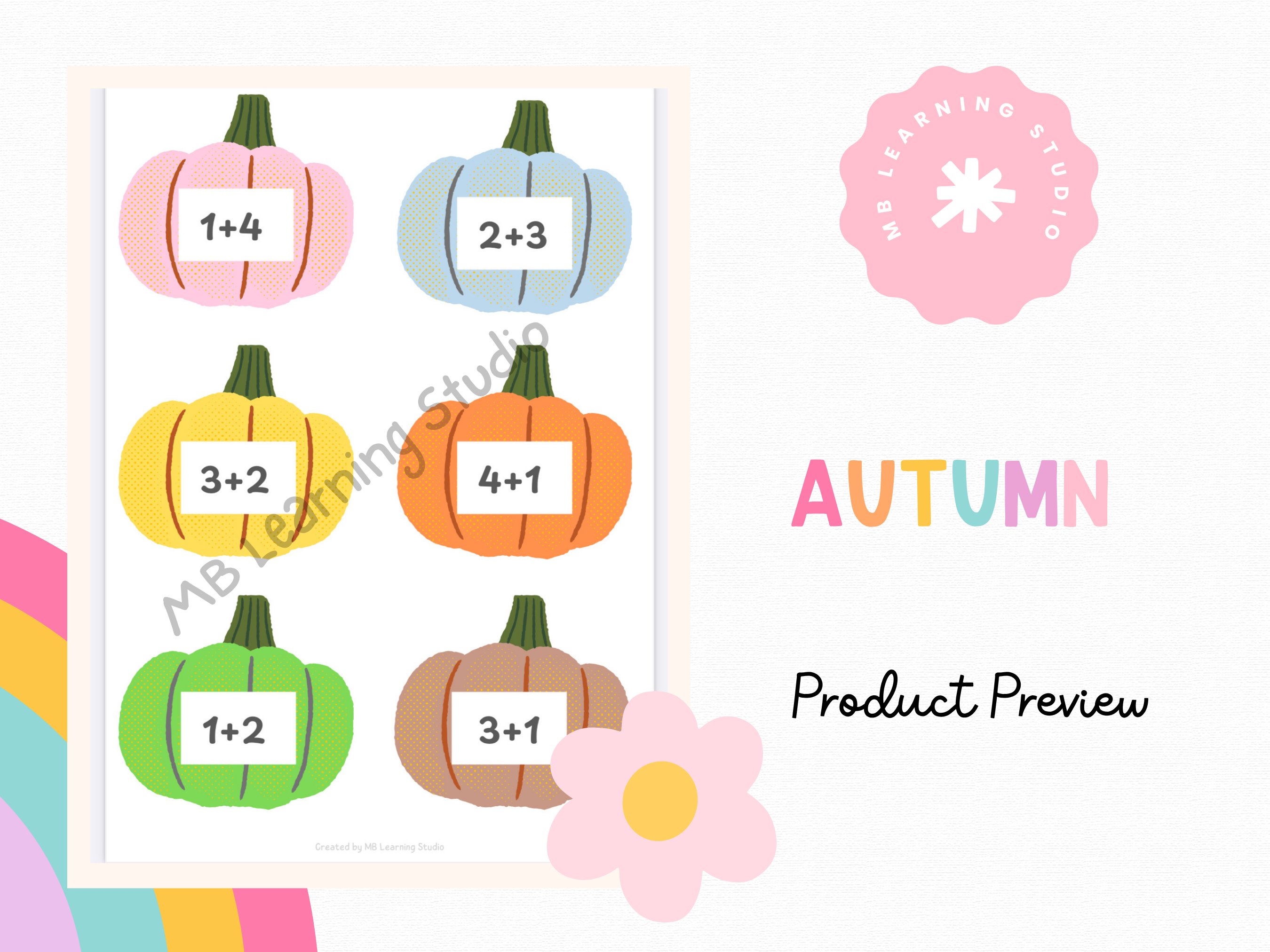 Autumn Spotted Pumpkin Addition to 10 Activity | Teaching Resources