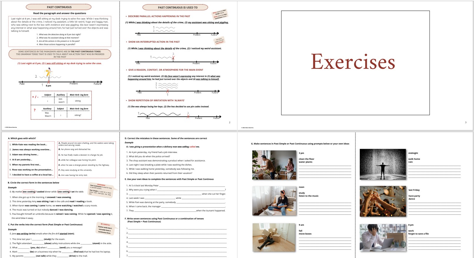 Past Continuous_grammar in context | Teaching Resources
