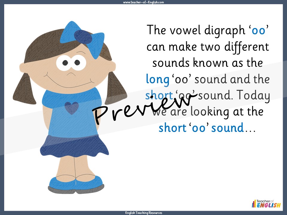 Vowel Digraph Making the Short 'oo' Sound - Year 1 Spelling | Teaching ...