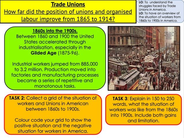 Trade Unions How far did the position of unions and organised labour ...