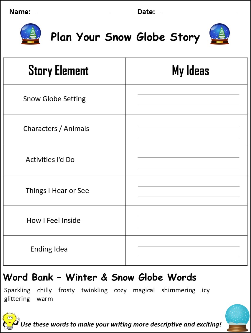 If I Lived in a Snow Globe | Winter Writing Craftivity & Prompt ...
