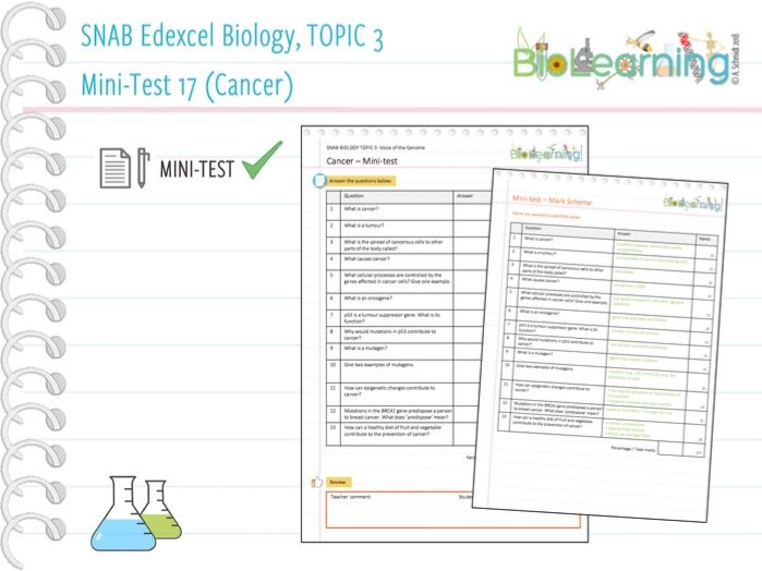 Cancer - Mini-test (KS5) | Teaching Resources