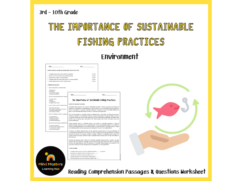 The Importance of Sustainable Fishing Practices Reading Comprehension ...