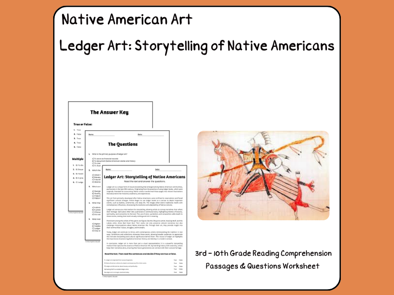 Ledger Art: Storytelling of Native Americans: Reading Comprehension ...