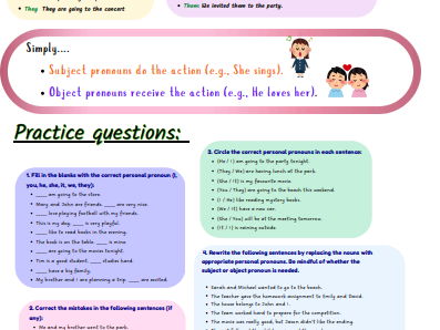 Bundle Pack -Pronouns- Grammar- 7 types of Pronouns | Teaching Resources