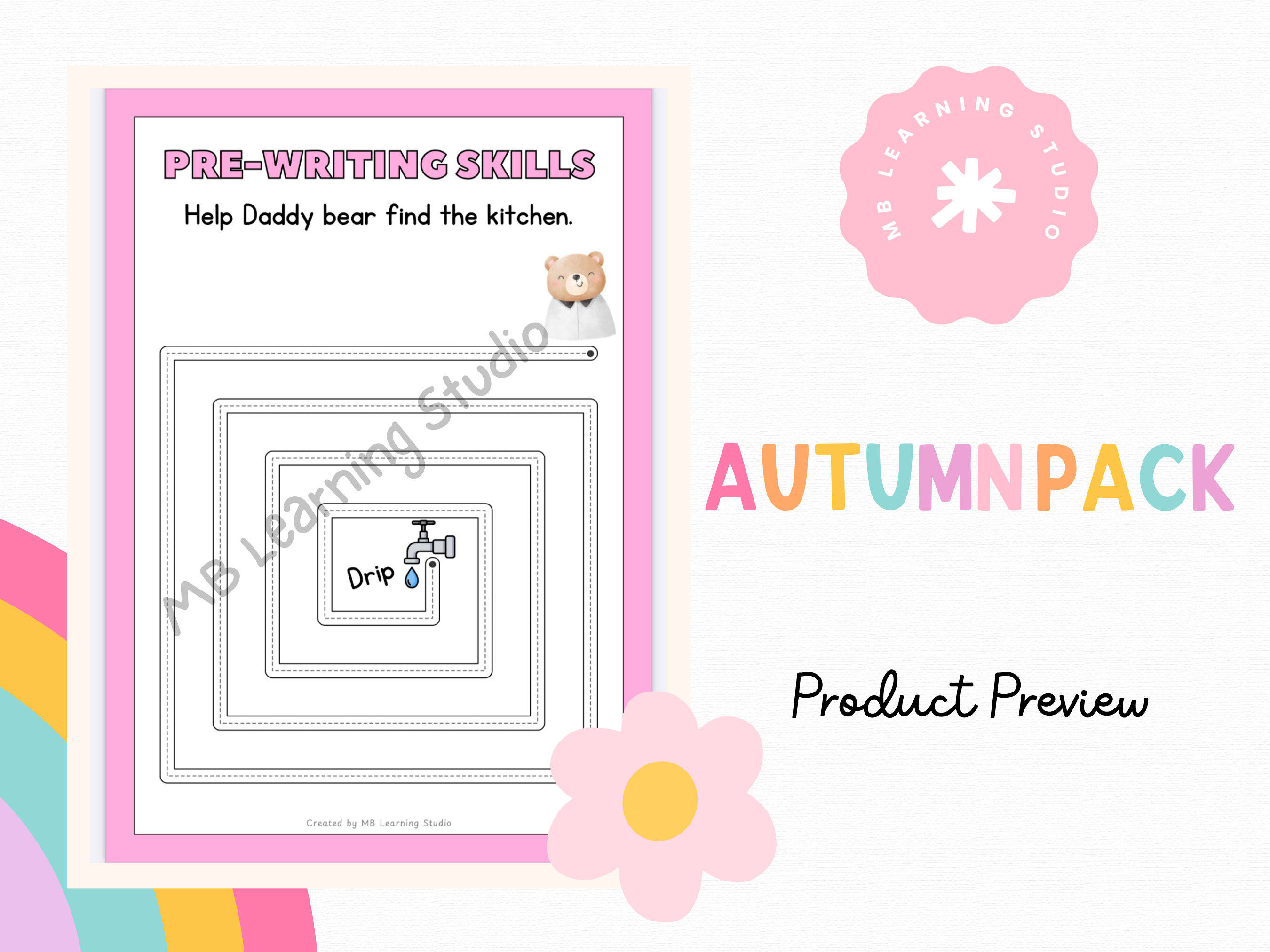 Peace at Last Pre-Writing Skills Worksheet – Pencil Control Tracing ...
