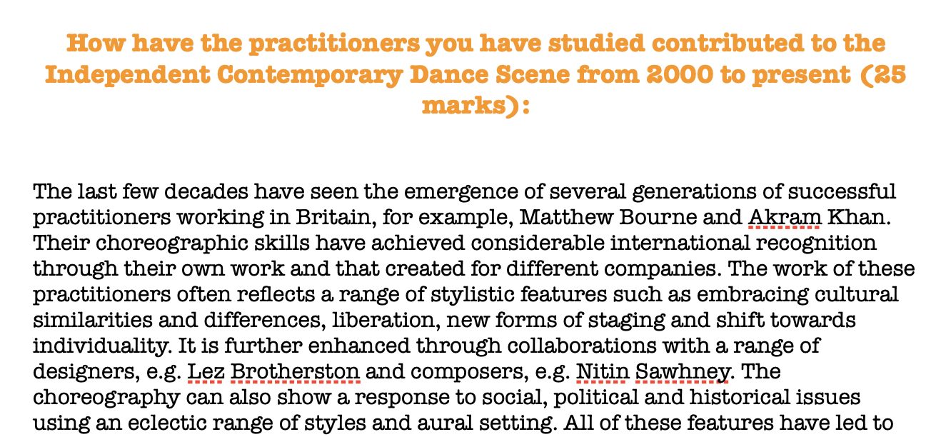 AQA A-Level Dance, Section B - Full study package | Teaching Resources