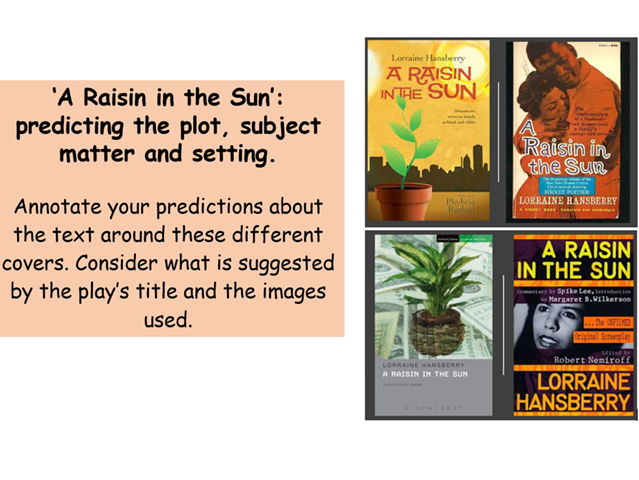 A Raisin in the Sun by Lorraine Hansberry SoW | Teaching Resources