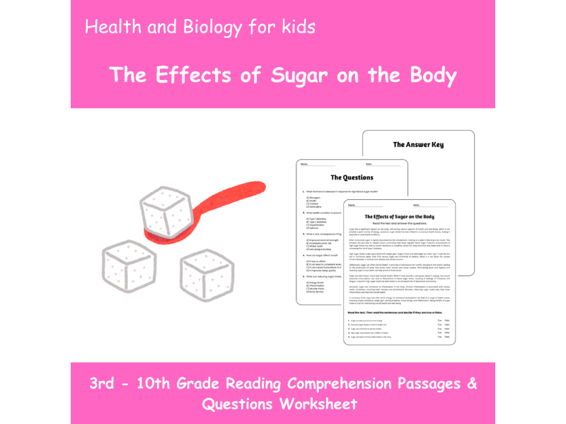 The Effects of Sugar on the Body Reading Comprehension Passages ...