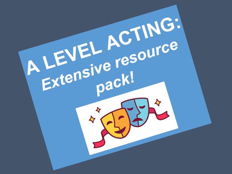 A Level Drama/Theatre Studies SOW: Extensive resource pack | Teaching ...