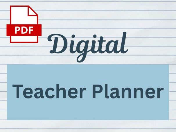 Digital Teacher Planner 2025-26 (Daily; PDF) | Teaching Resources