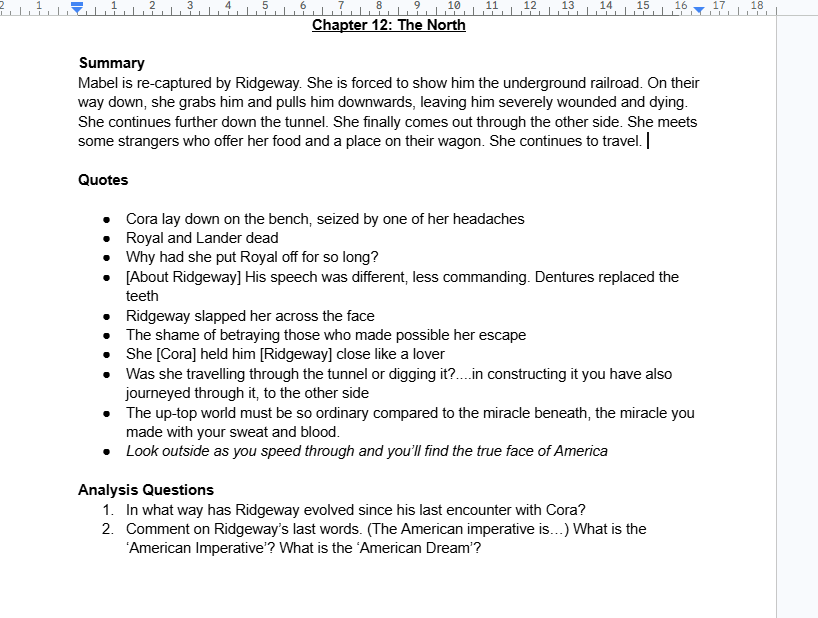 Cambridge A-level English Literature: NOVEL: The Underground Railroad ...