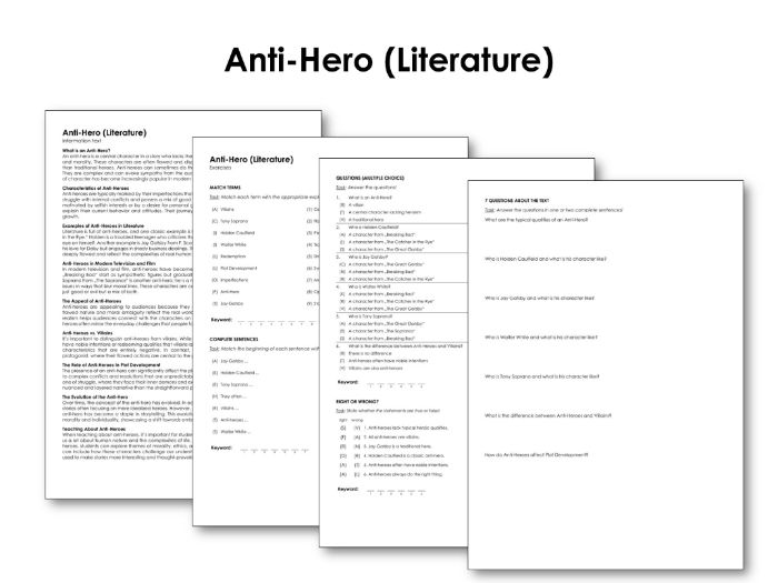 Anti-Hero (Literature) | Teaching Resources