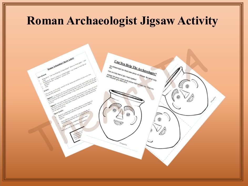 Roman archaeologist jigsaw activity | Teaching Resources