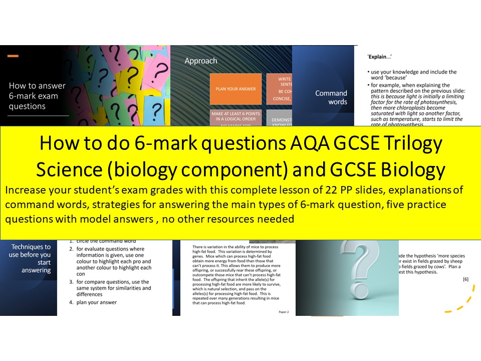 6 Mark Questions Gcse Aqa Science Teaching Resources