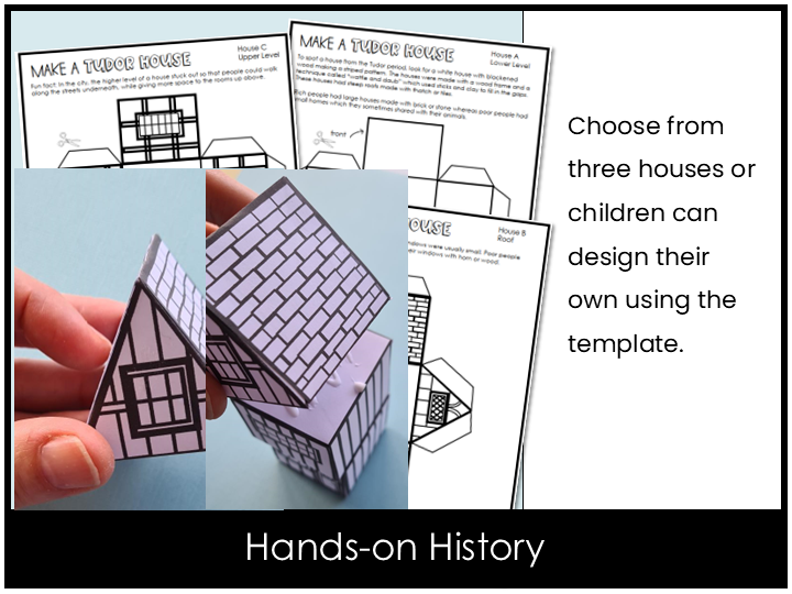 Tudor Houses Craft Template Hands-on History Activity | Teaching Resources