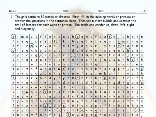 Word Forms Wacky Trails Worksheet | Teaching Resources