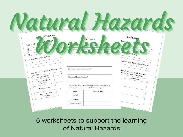 Geography Natural Hazards Worksheets | Teaching Resources