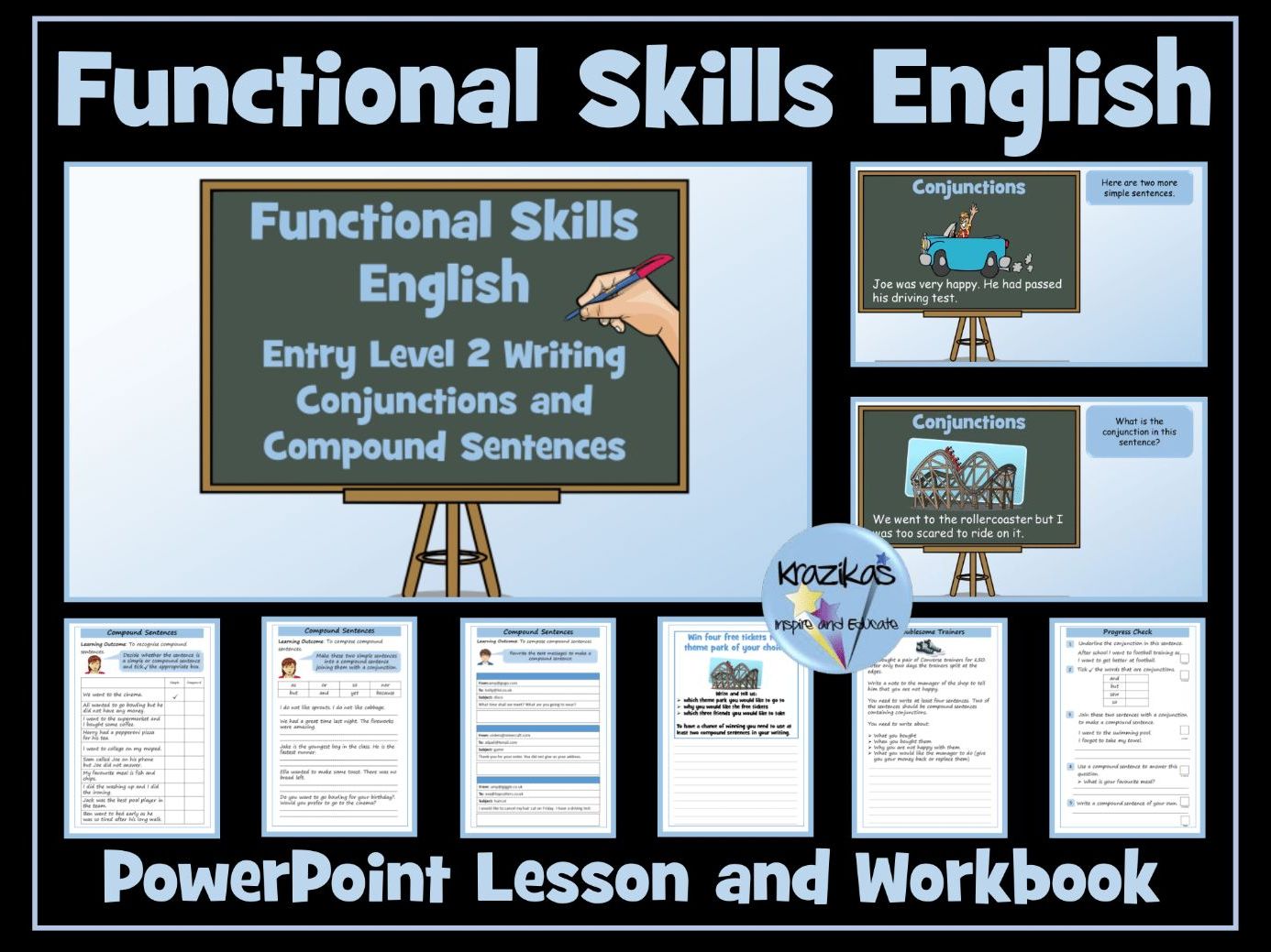 Functional Skills English - Entry Level 2 - Writing - Conjunctions and ...