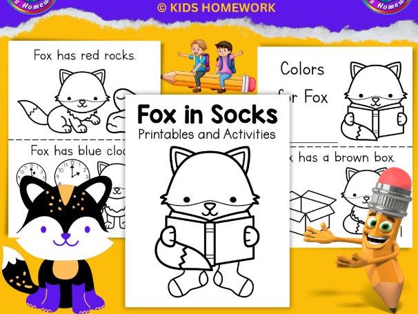 Fox in Socks Activity Pack - Fox in Rhyming Socks Worksheets | Teaching ...