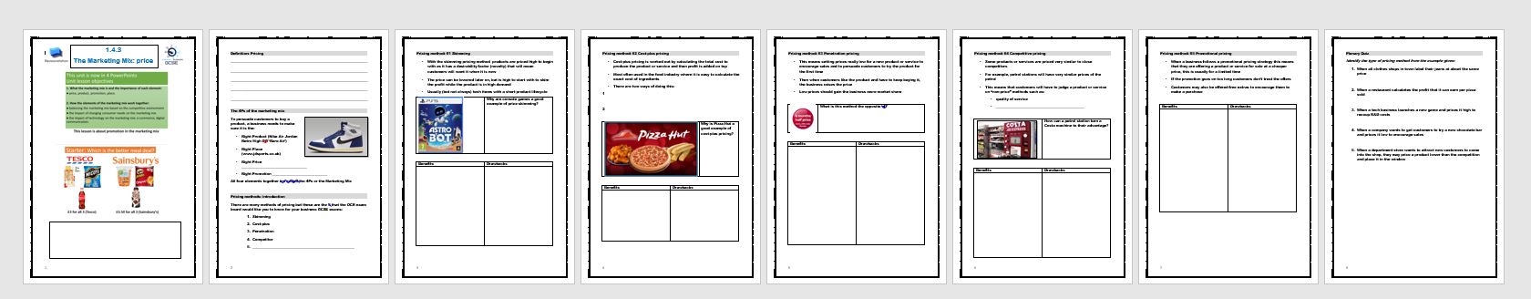 EDEXCEL GCSE BUSINESS 1.4.3 THE MARKETING MIX (COMPLETE LESSON) 143 ...