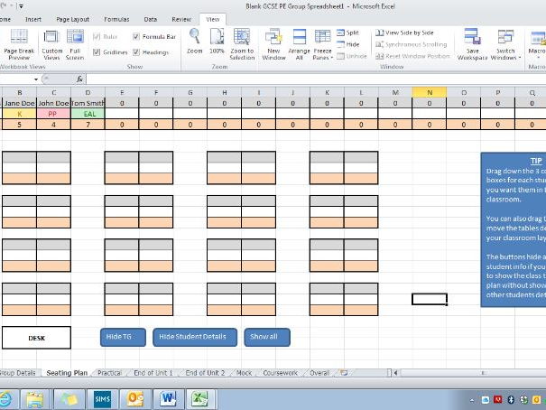 New OCR GCSE PE assessment spreadsheet | Teaching Resources