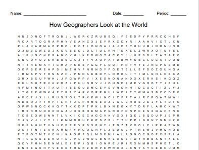 World Geography Vocabulary Word Search Bundle | Teaching Resources