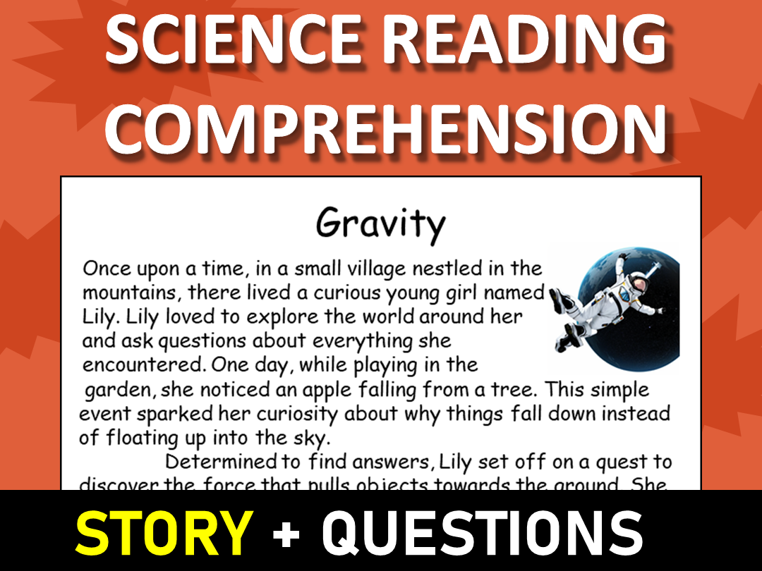 Gravity Reading Science Story Comprehension Questions Worksheet ...