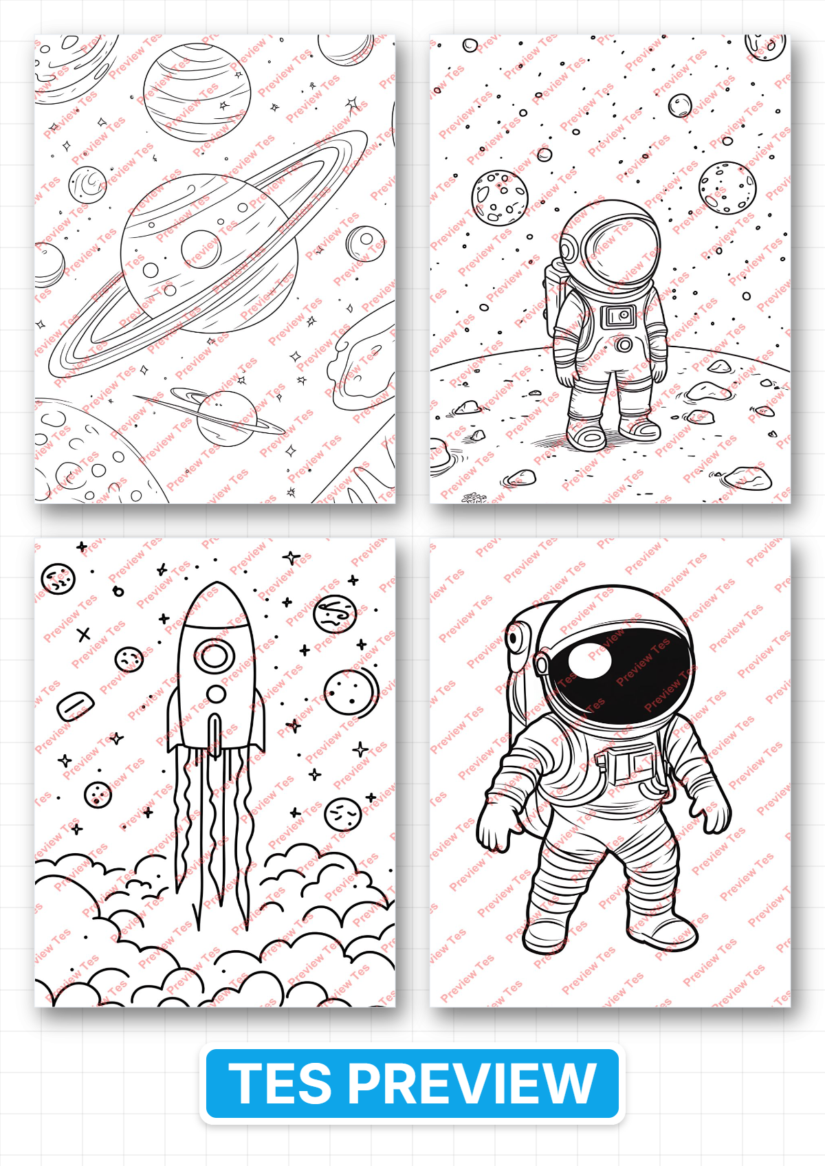 Outer Space Colouring Pages | 22 Planets Astronauts Rockets Printable ...