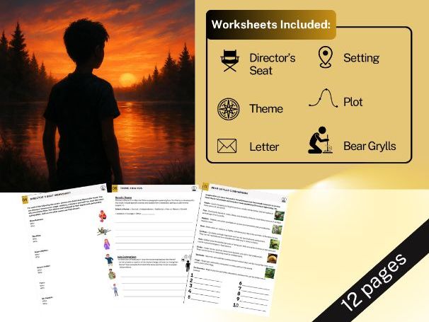 A Cry in the Wild (Hatchet) - Movie Worksheets + Bear Grylls Activity ...