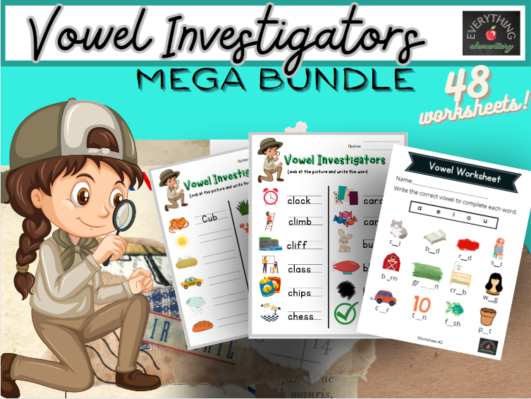 Vowel Investigator Bundle! Vowel Learning. | Teaching Resources