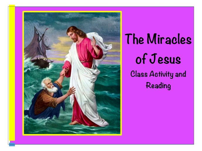 Miracles of Jesus Class Activity and Reading | Teaching Resources