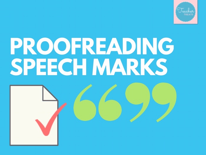 Proofreading speech marks by TeacherTreats | Teaching Resources