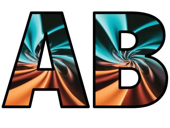 Color Swirls Blue Orange Fabric Silk Textiles Lettering Set Display ...