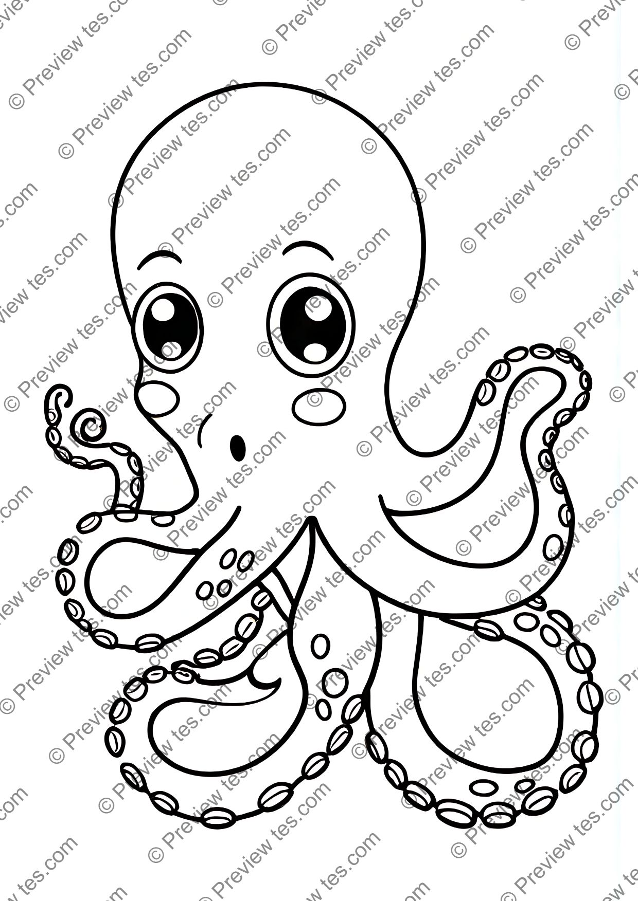 Octopus Coloring Pages for Kids | Ocean Animals Colouring Sheets | Fun ...