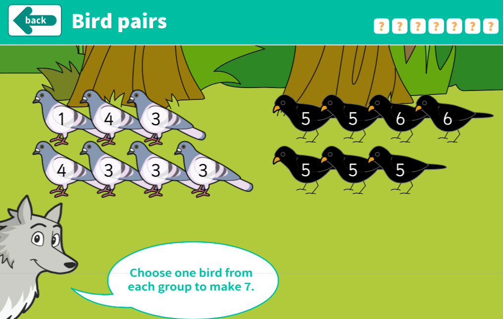 Number Bonds To 10 Bird Pairs Interactive Game EYFS Number 