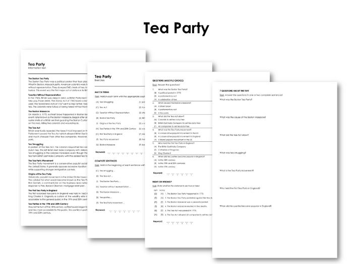 Tea Party | Teaching Resources