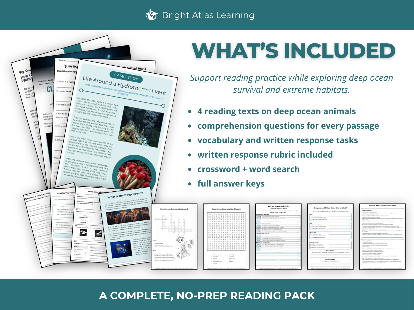 Deep Ocean Animals Reading Comprehension | KS2 Years 4 & 5 | Teaching ...