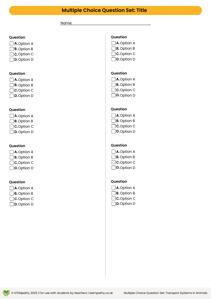 OCR (A) AS Bio MCQs - Introduction to White Blood Cells and Non ...