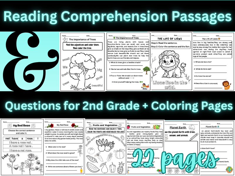 Reading Comprehension & Colouring Pages | Teaching Resources