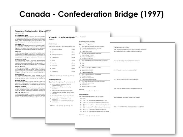 Canada - Confederation Bridge (1997) | Teaching Resources