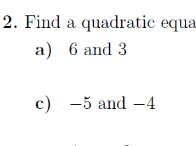 Sum and Product of Roots of Quadratic Equation worksheet (with ...