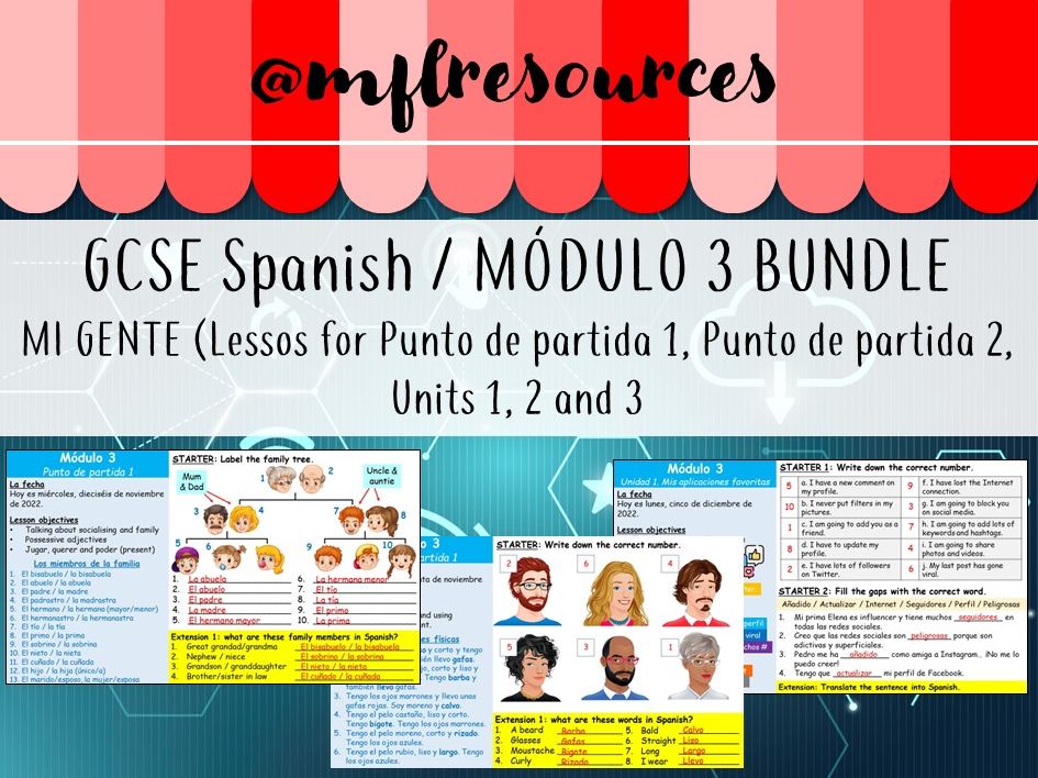 Whole-school Spanish resources: physical and character description